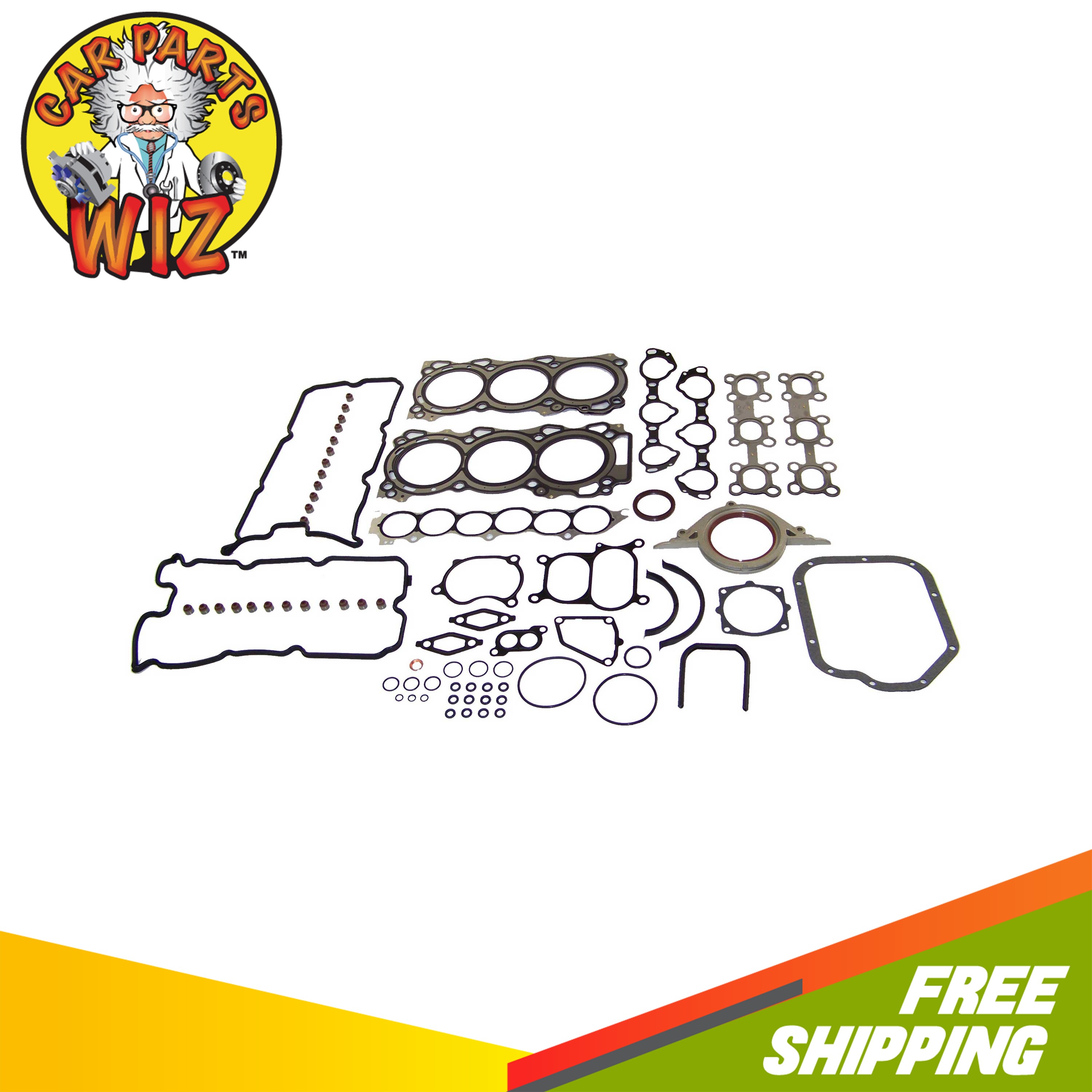 Full Gasket Set Exhaust Intake Valves Guides Bolts Fits 02-15 Nissan ...