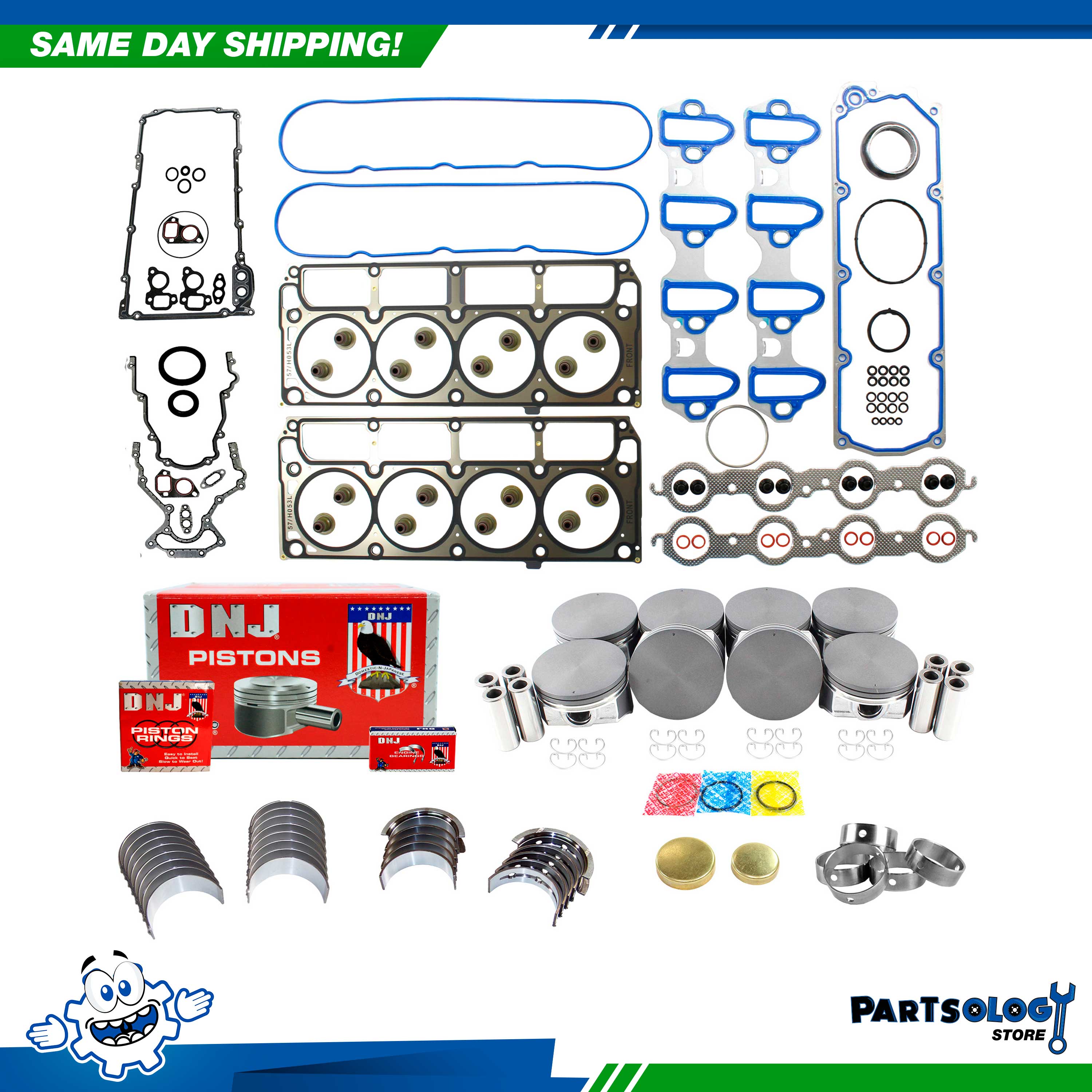 DNJ EK3201 Engine Rebuild Kit For 08-12 Chevrolet GMC Colorado 4.8L V8 ...