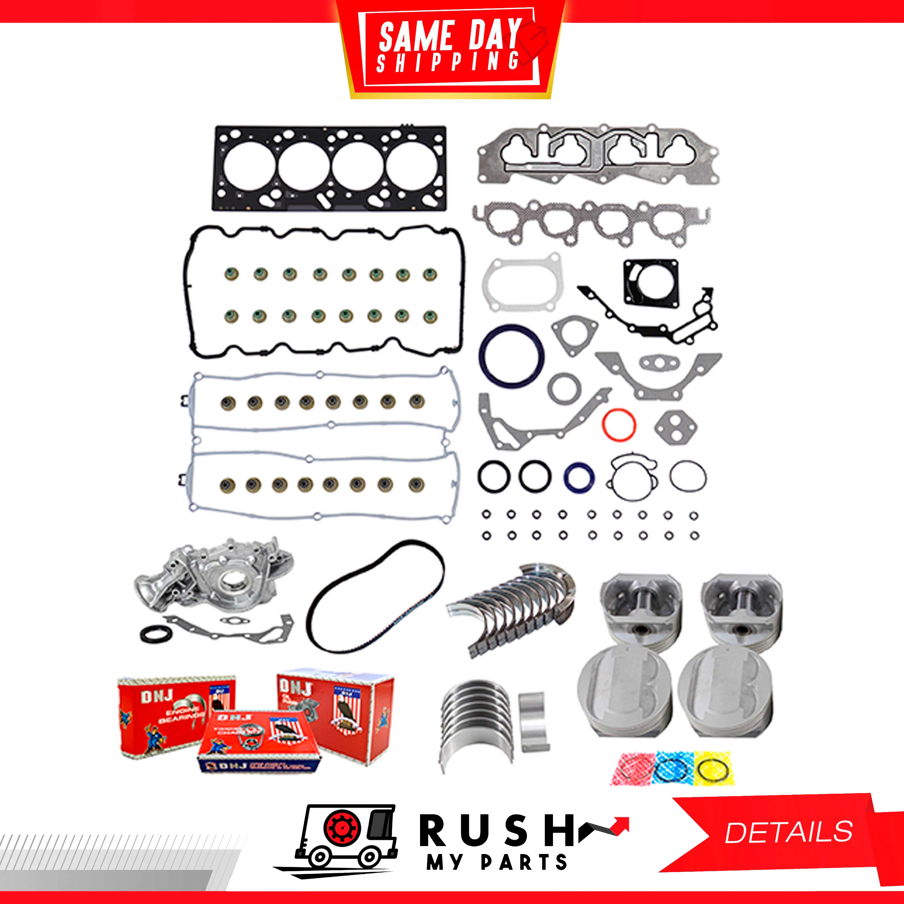 95-97 Master Engine Rebuild Kit For Ford Mercury Contour 2.0L L4 DOHC ...