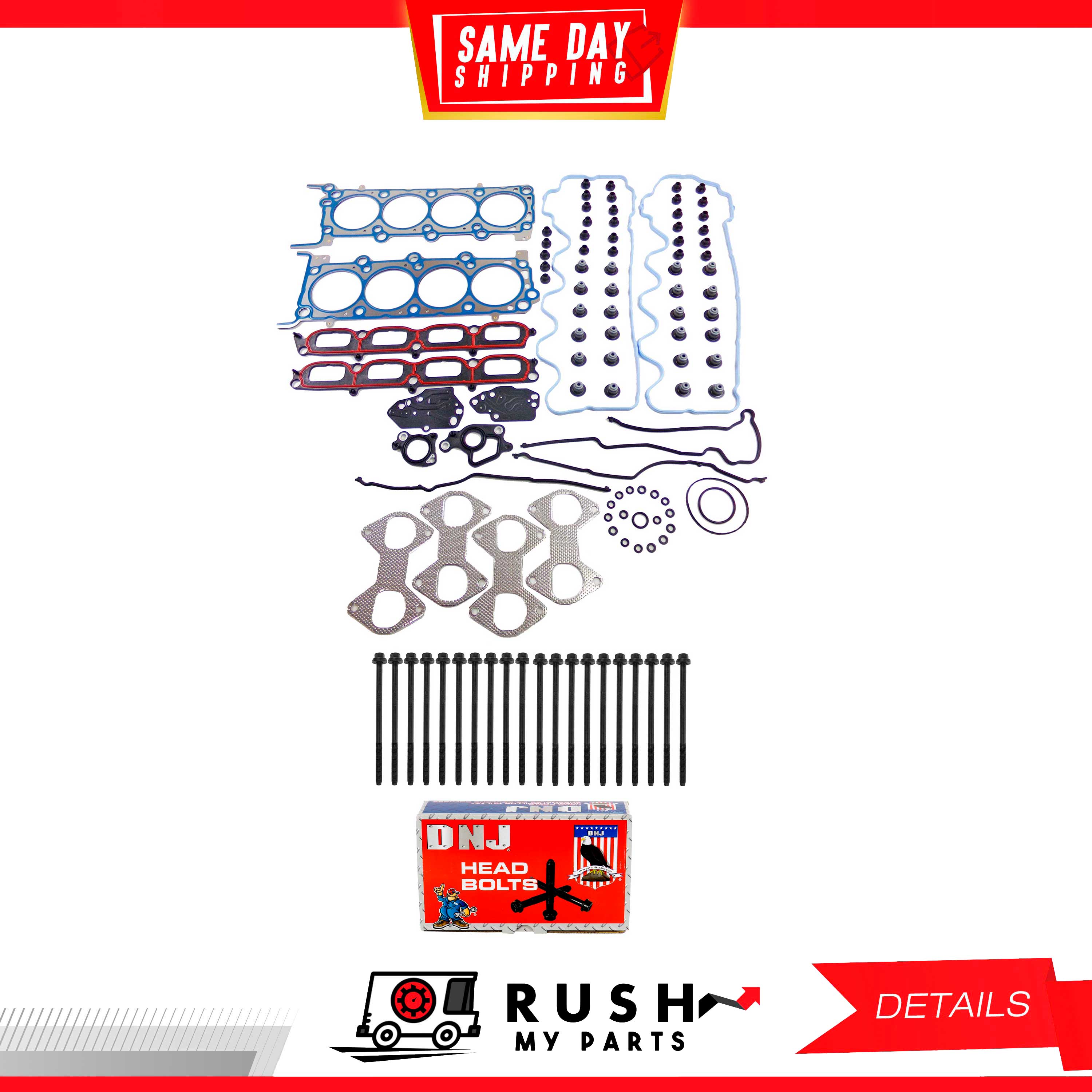 04-06 Cylinder Head Set with Head Bolt Kit For Ford 5.4L V8 SOHC 24v ...
