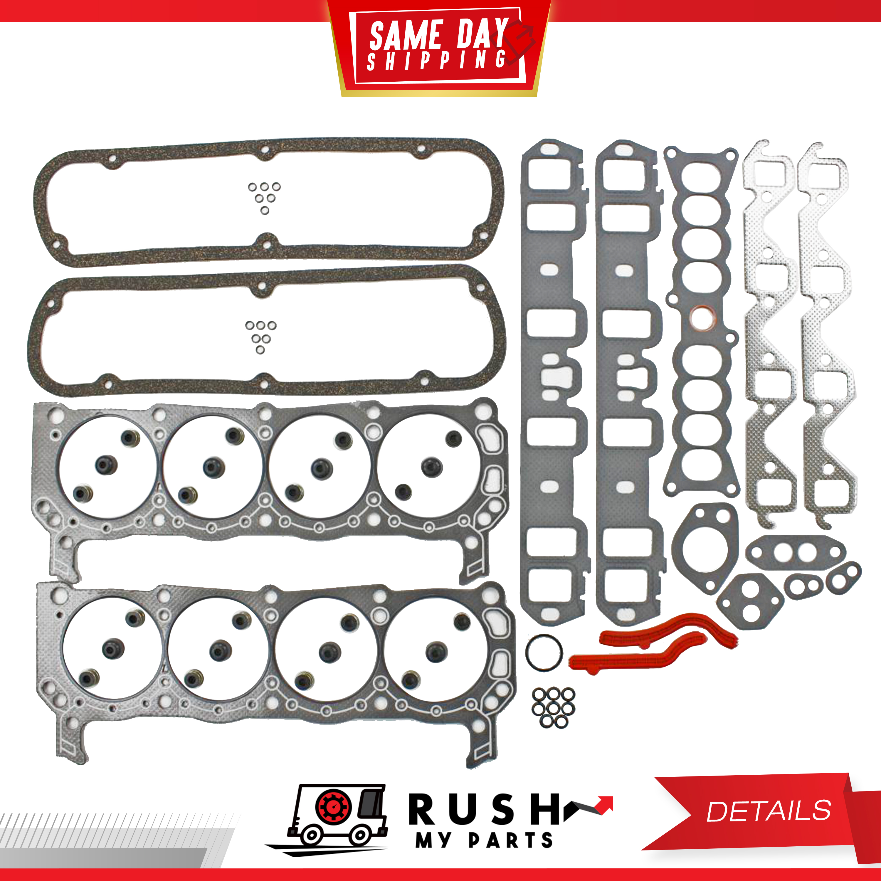 86-90 Master Engine Rebuild Kit For Ford Lincoln Capri 5.0L V8 OHV DNJ ...