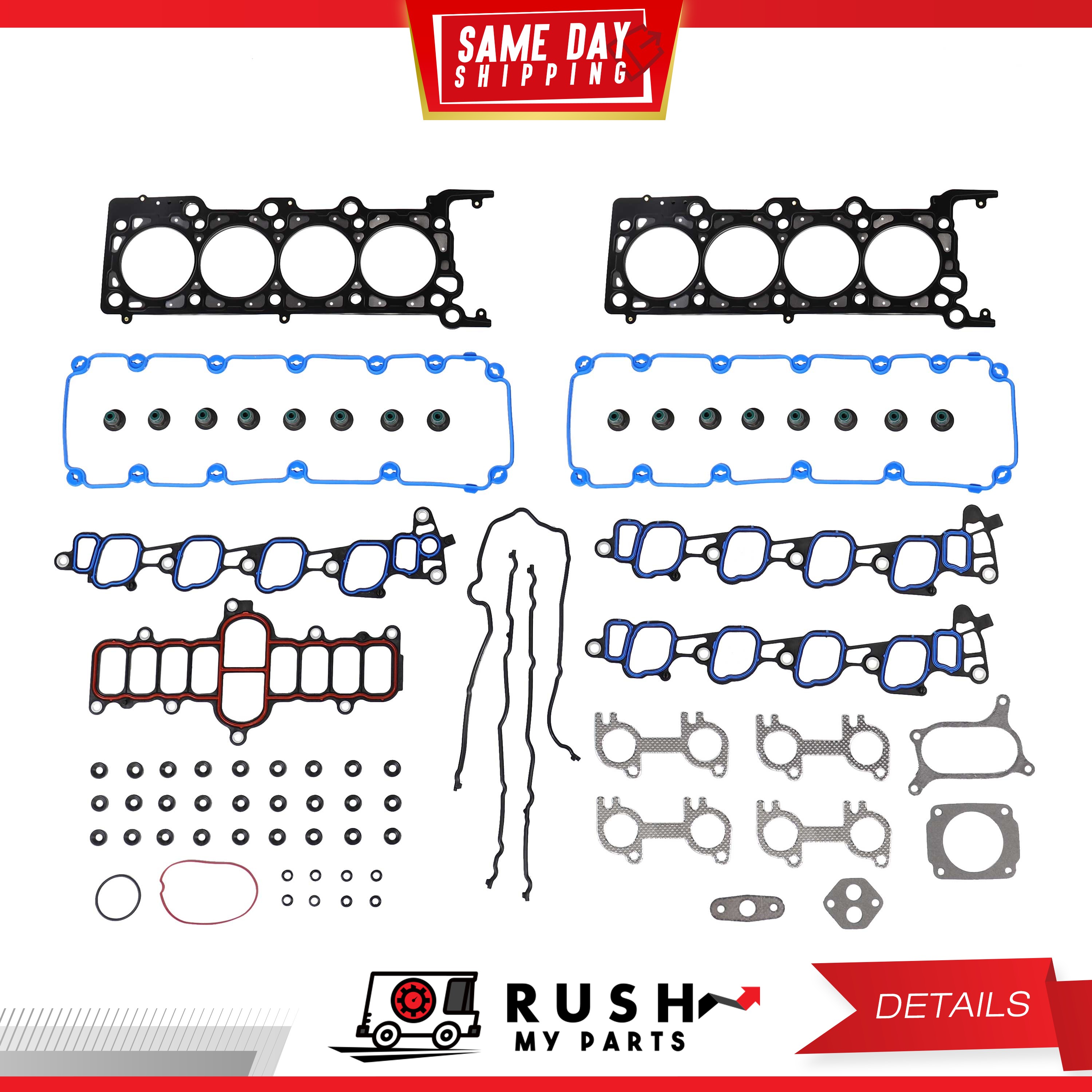 DNJ EK4170BM Master Engine Rebuild Kit For 02-05 Ford E150 Club Wagon 5 ...