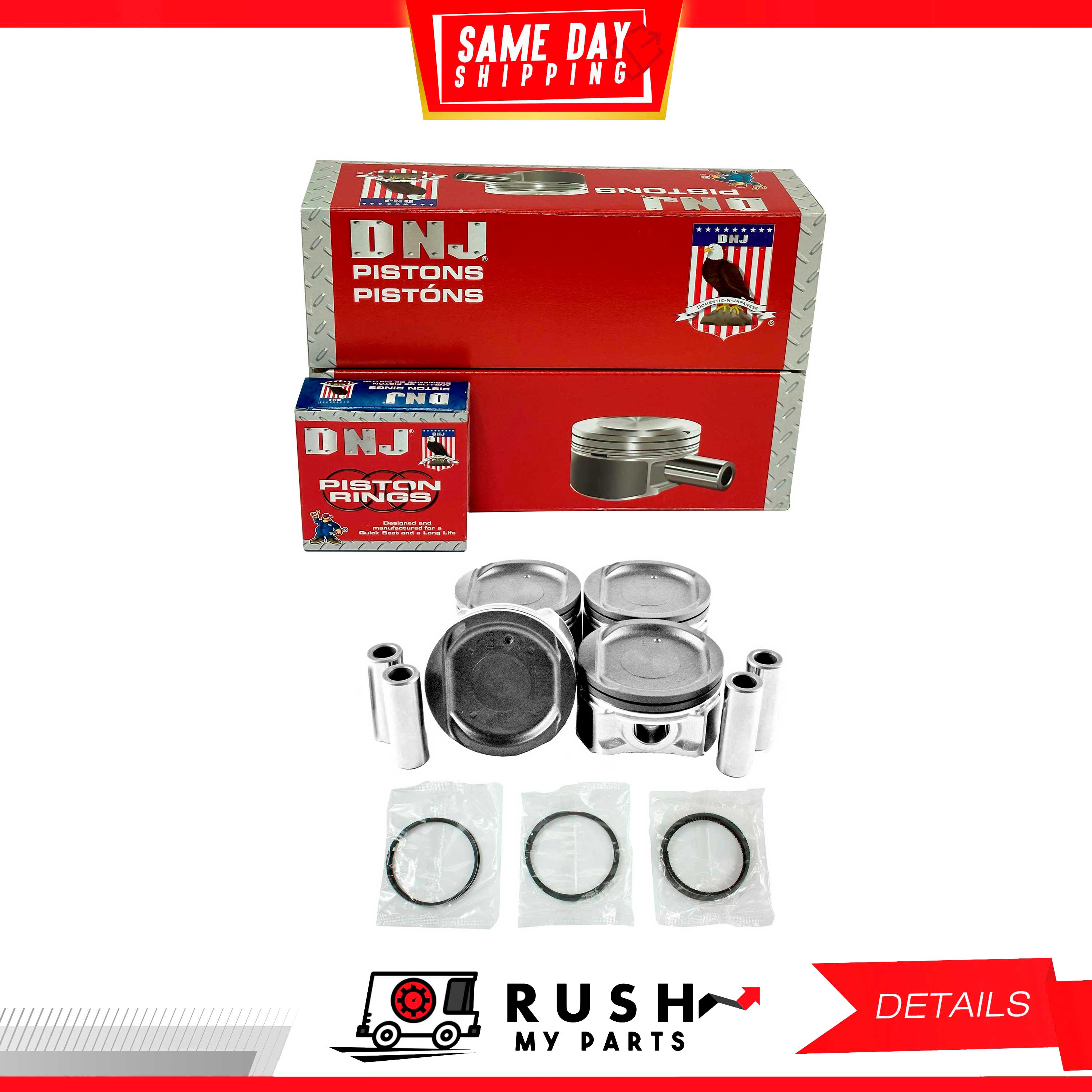 09-11 Piston and Ring Kit For Nissan Versa 1.6L L4 DOHC 16v DNJ PRK627 ...