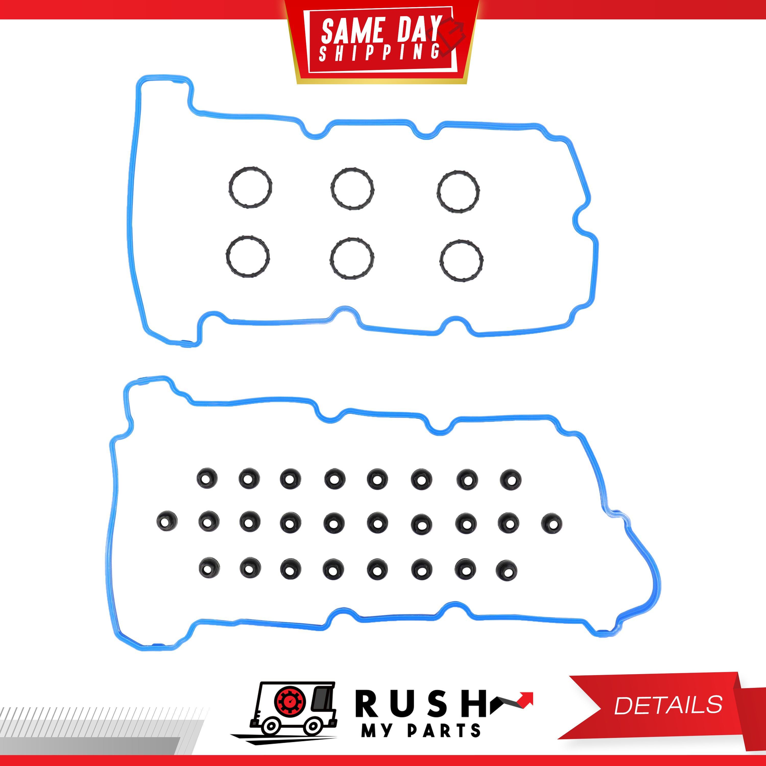 DNJ VC4103G Valve Cover Gasket Set (w/Grom) For 07-08 Ford Escape 3.0L ...